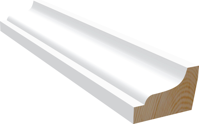 Taklist furu M56 hvit bomull S0502-Y 21x34x4400 mm | Optimera.no