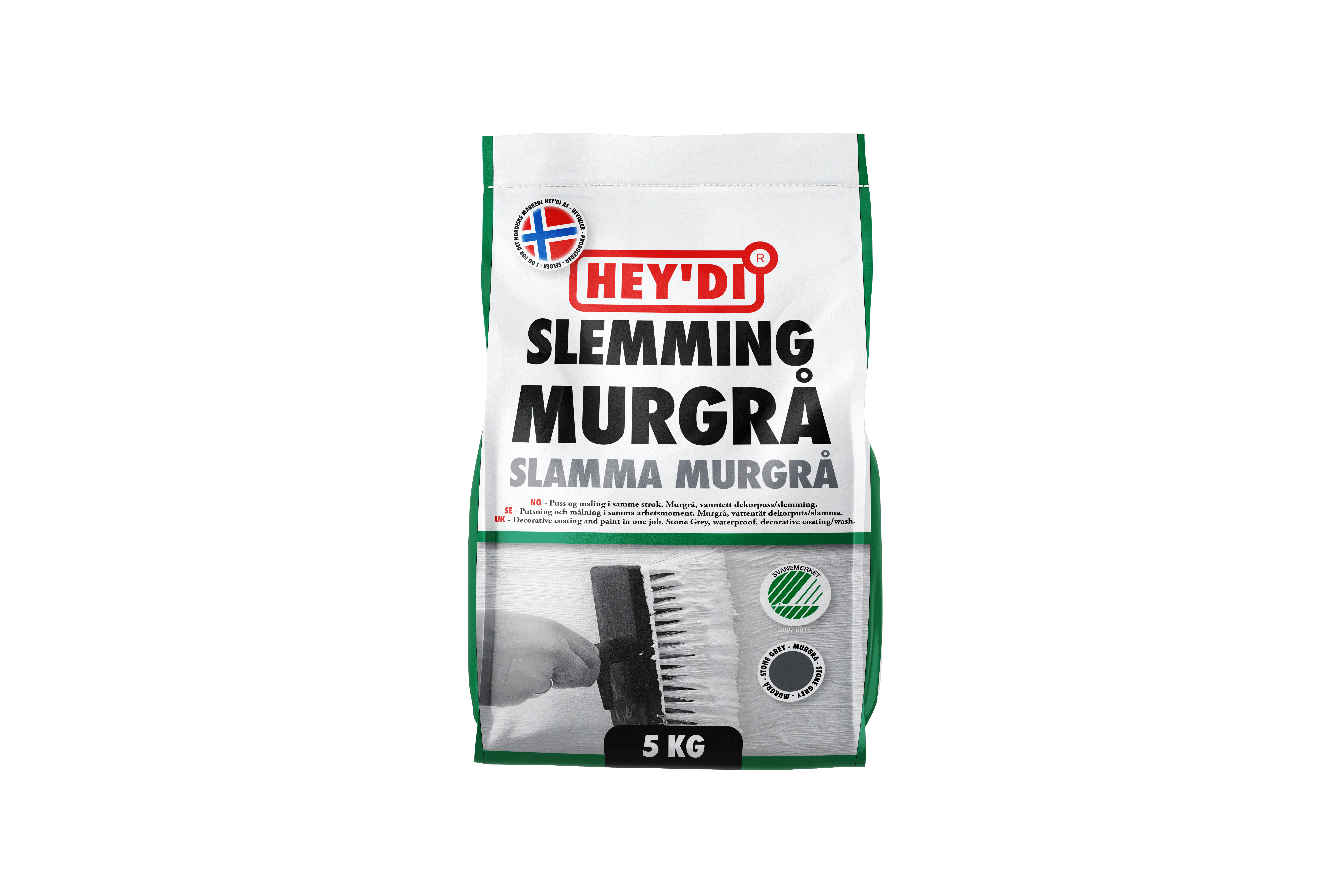 Slemming murgrå 5 kg vanntett for mur og betong | Optimera.no