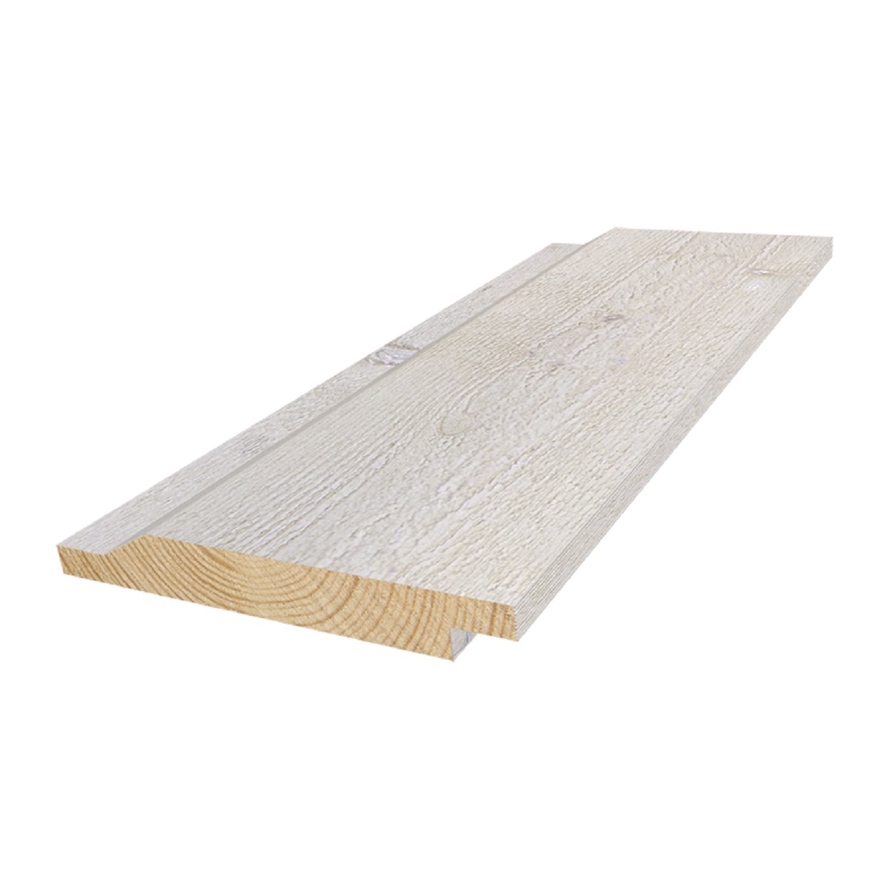 Kledning dobbelfalset 28 grader enkelstaff grunnet hvit 19x148 mm ...